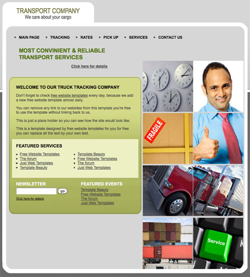 Transport Template Free Website Templates
